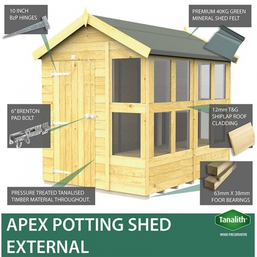 Modular Apex Style Timber Potting Sheds