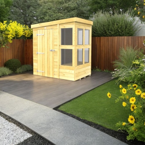 Modular Pent Roof Wooden Potting Sheds