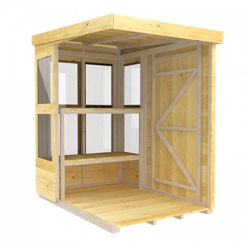 Modular Pent Roof Wooden Potting Sheds