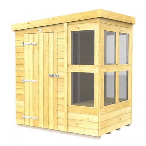 Modular Pent Roof Wooden Potting Sheds