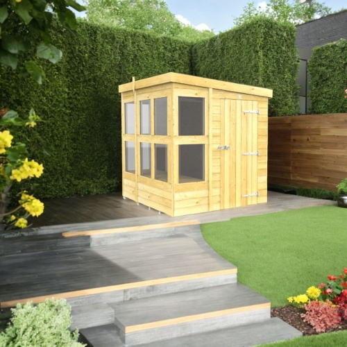 Modular Pent Roof Wooden Potting Sheds