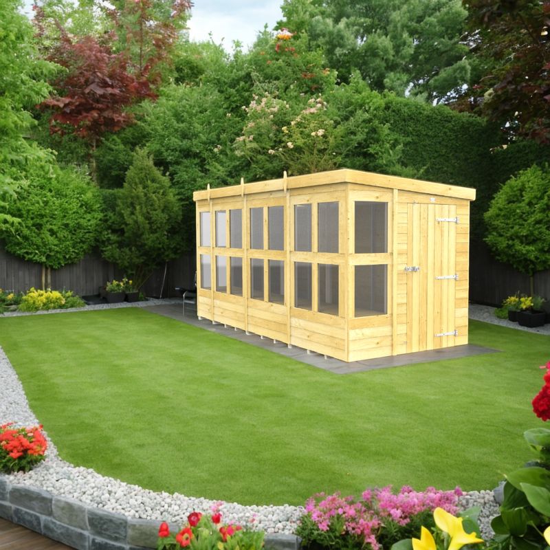 Modular 6x14 Pent Roof Potting Shed