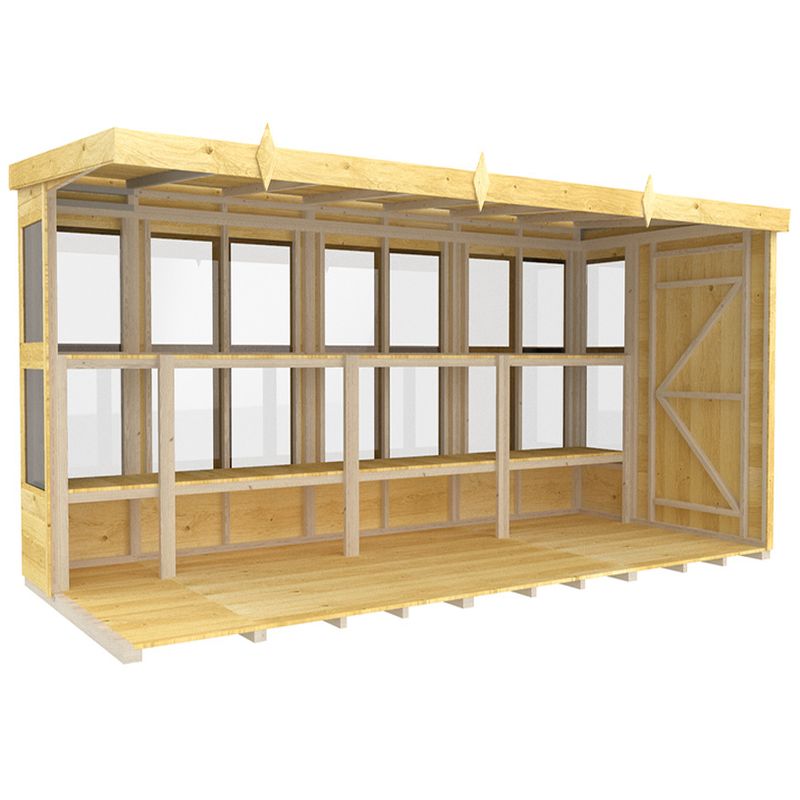 Modular 6x14 Pent Roof Potting Shed
