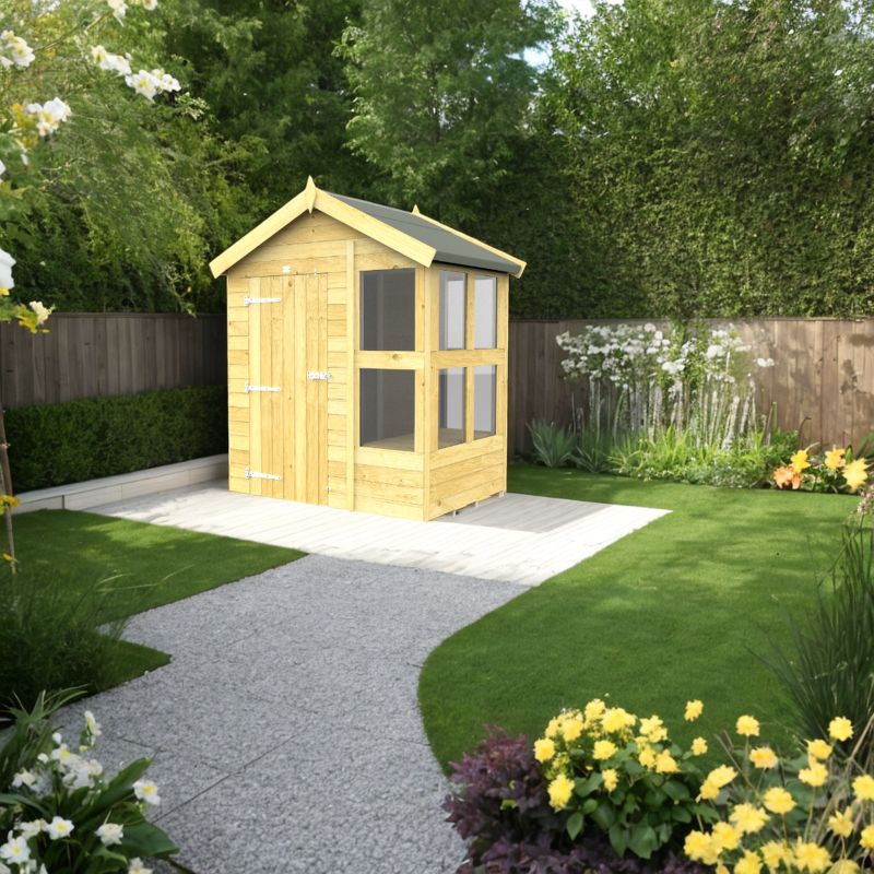 Modular 6x4 Wooden Apex Potting Shed