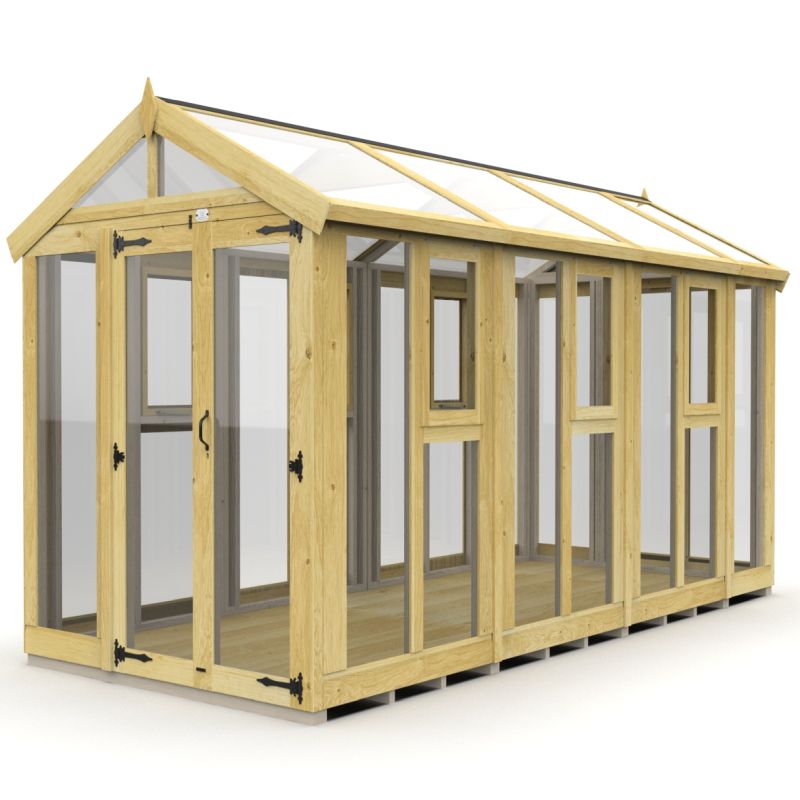Modular 6x14 Wooden Greenhouse