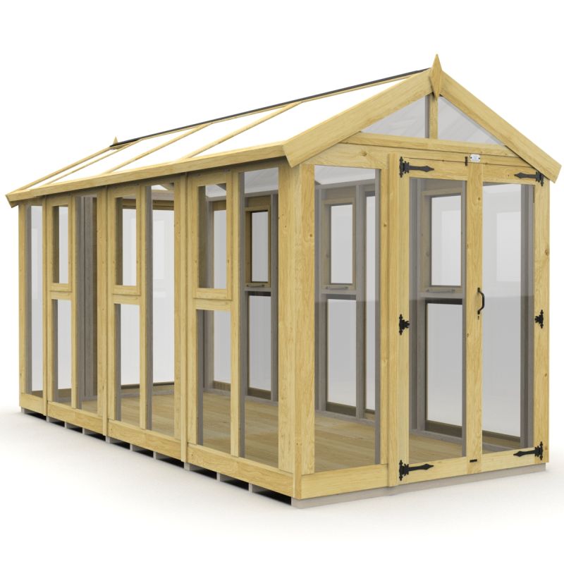 Modular 6x14 Wooden Greenhouse