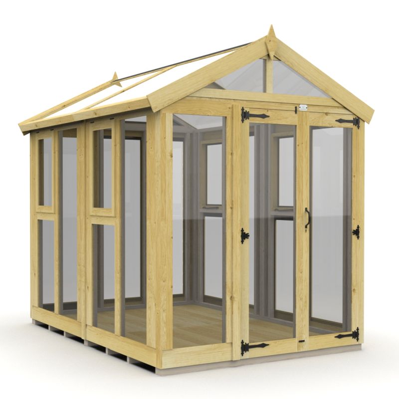 Modular 6x8 Wooden Greenhouse