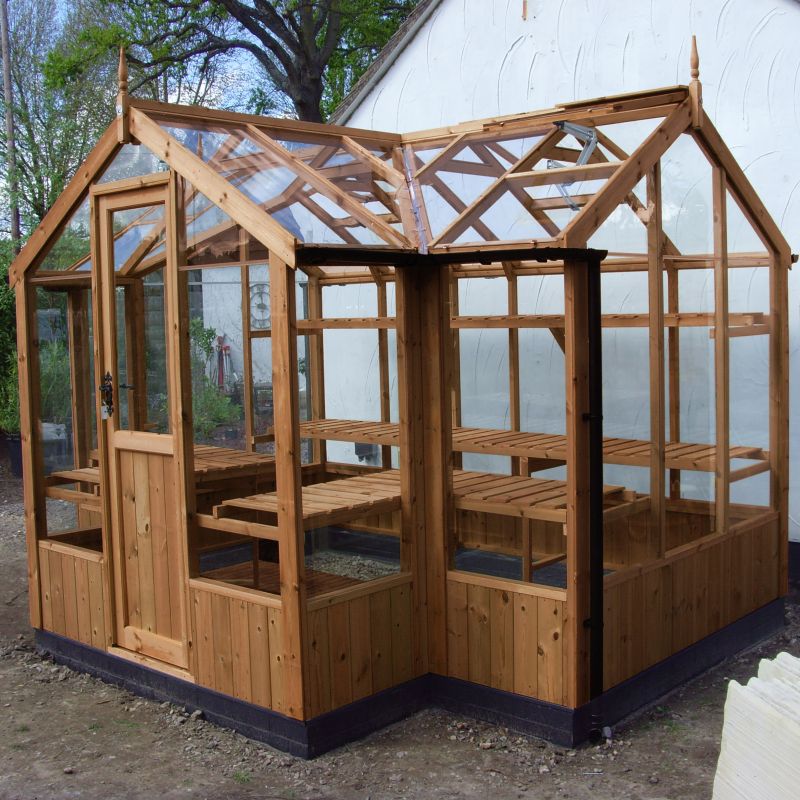 6x11 Swallow Cygnet Wooden Orangery Greenhouse