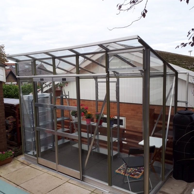 Elite 4x8 Edge Pent Roof Greenhouse - South West Greenhouses