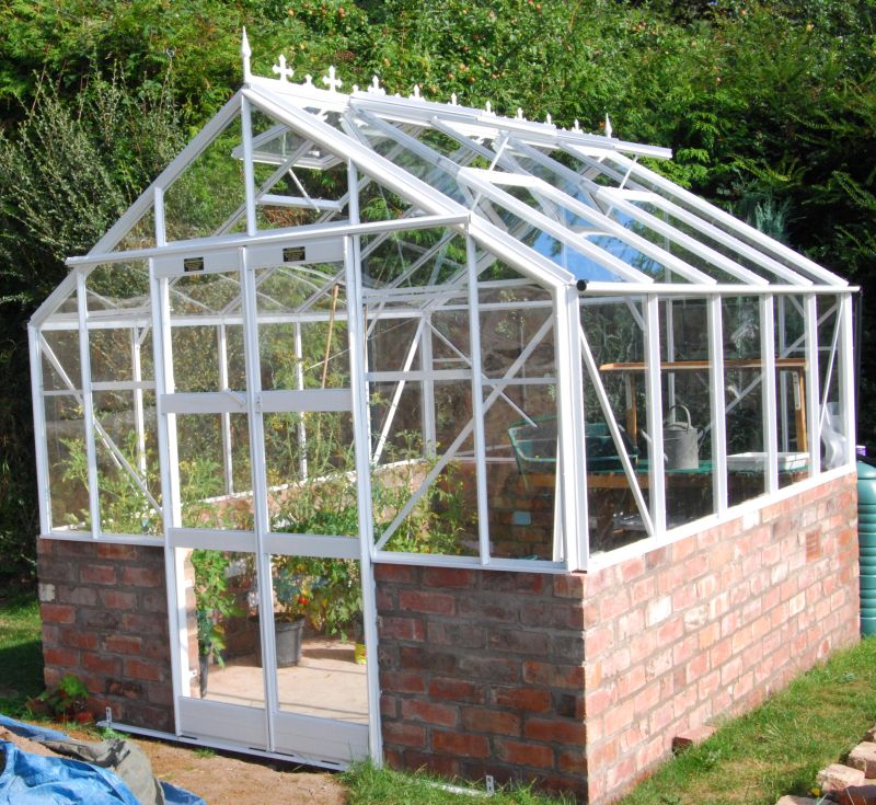 8x10 Elite Featured Dwarf Wall Painted Greenhouse - South West Greenhouses